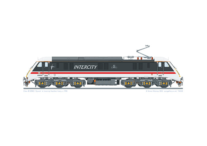 Class 89 89001 'Avocet' - Intercity Swallow livery – WWR Gallery