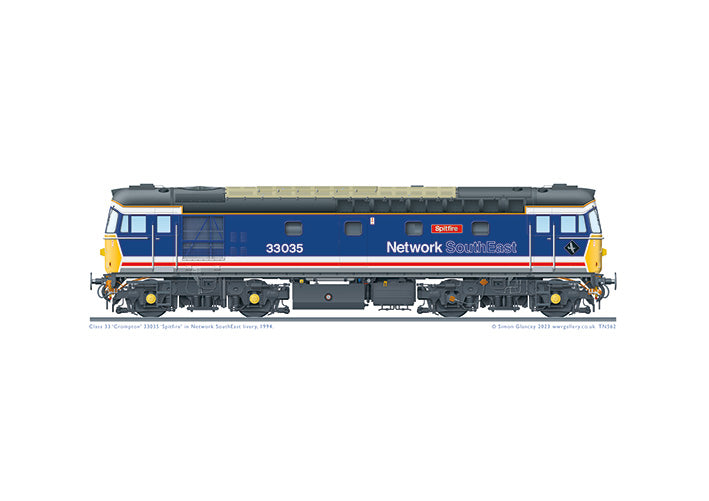 Class 33 Crompton 33035 'Spitfire' - Network SouthEast – WWR Gallery