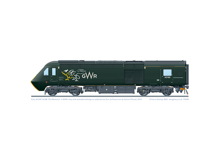 Class 43 HST 43188 'The Welshman - Geraint Thomas' – WWR Gallery