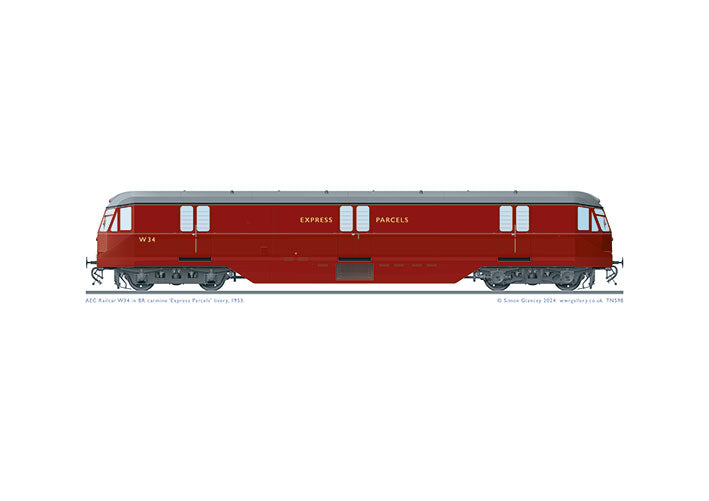 AEC Railcar No.34 - BR Express Parcels livery – WWR Gallery
