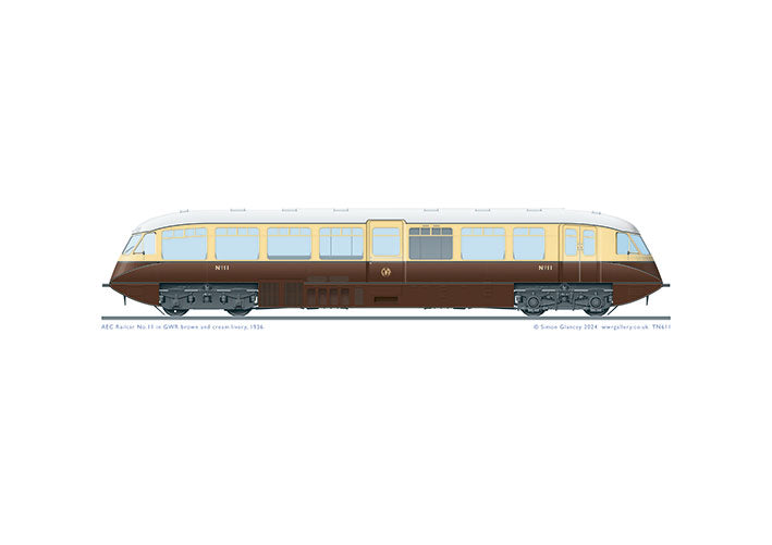 AEC Railcar No.11 - GWR brown and cream livery – WWR Gallery