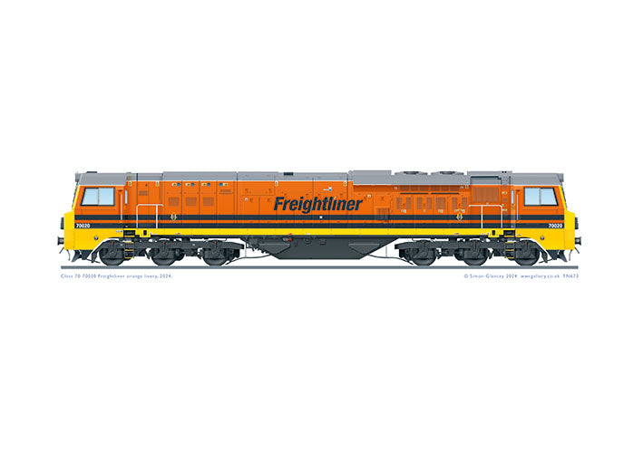 Class 70 70020 Freightliner (2024 orange livery) – WWR Gallery