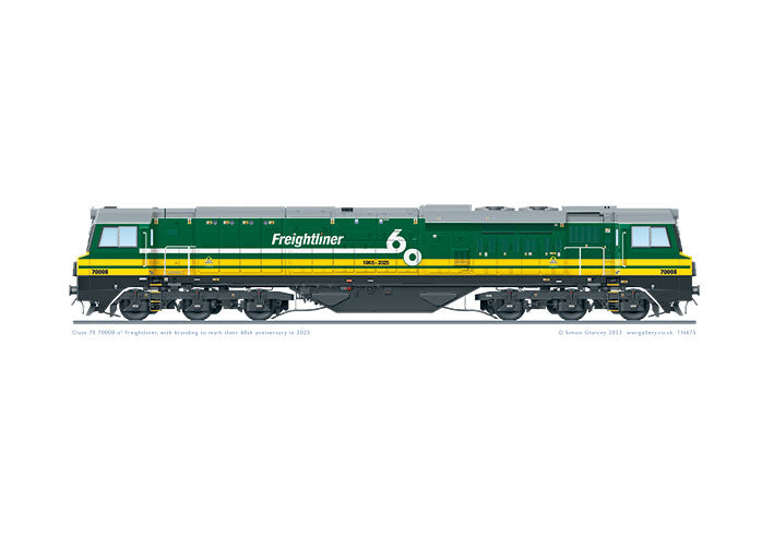 Class 70 70008 Freightliner 60th Anniversary livery – WWR Gallery