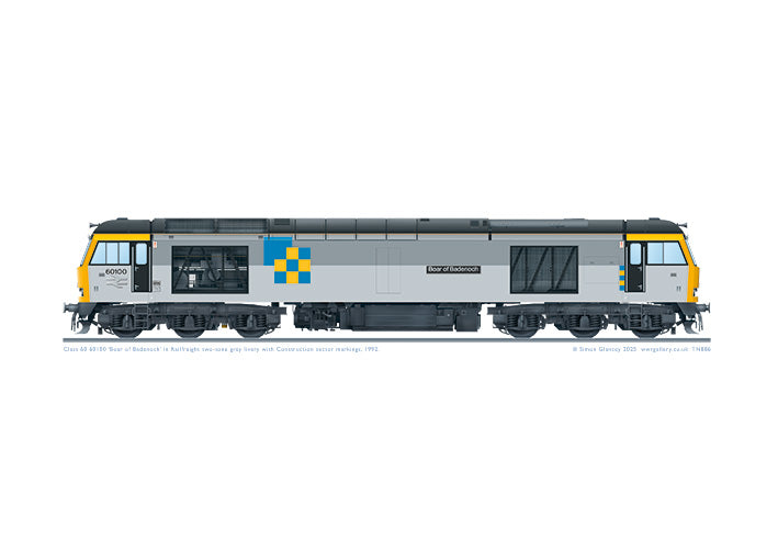 Class 60 60100 'Boar of Badenoch' in BR Railfreight livery – WWR Gallery