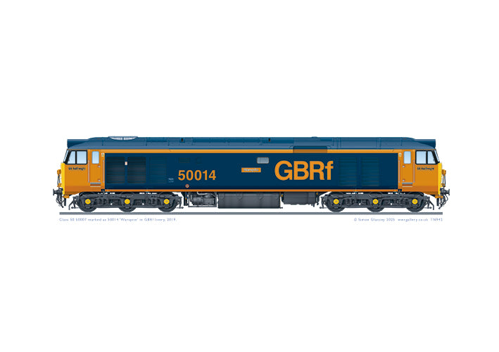 Class 50 50007 as 50014 'Warspite' GBRf livery – WWR Gallery