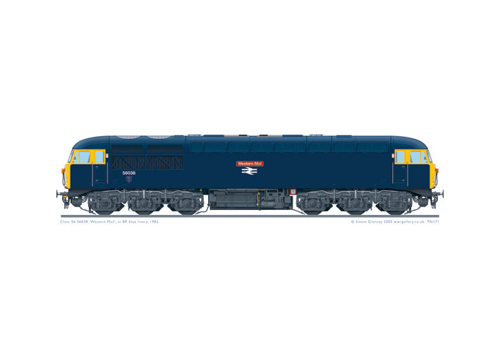 Class 56 56038 'Western Mail' BR blue livery – WWR Gallery